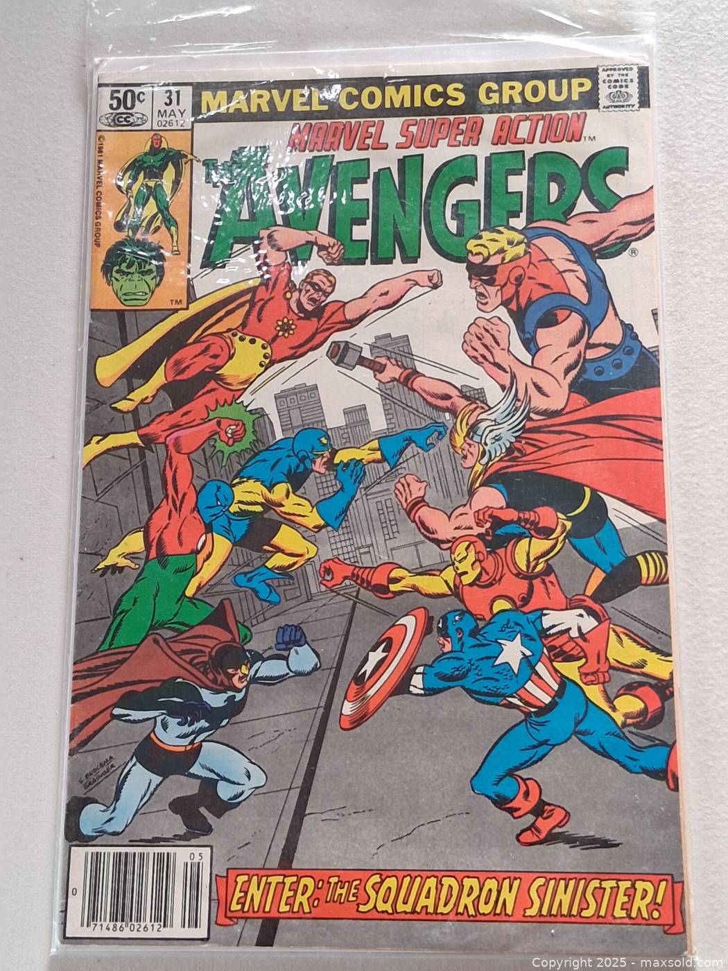 Marvel Super Action #14, #31 & Marvel Triple Action #38 Avengers comics ...