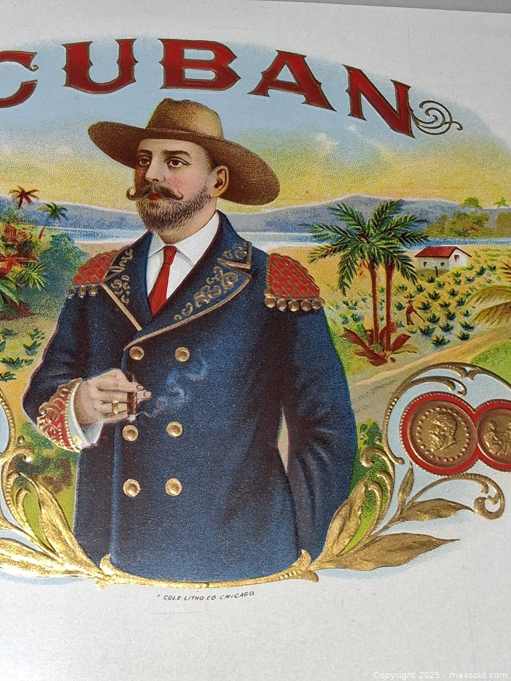 Cuban cigar box label lithograph | Maxsold