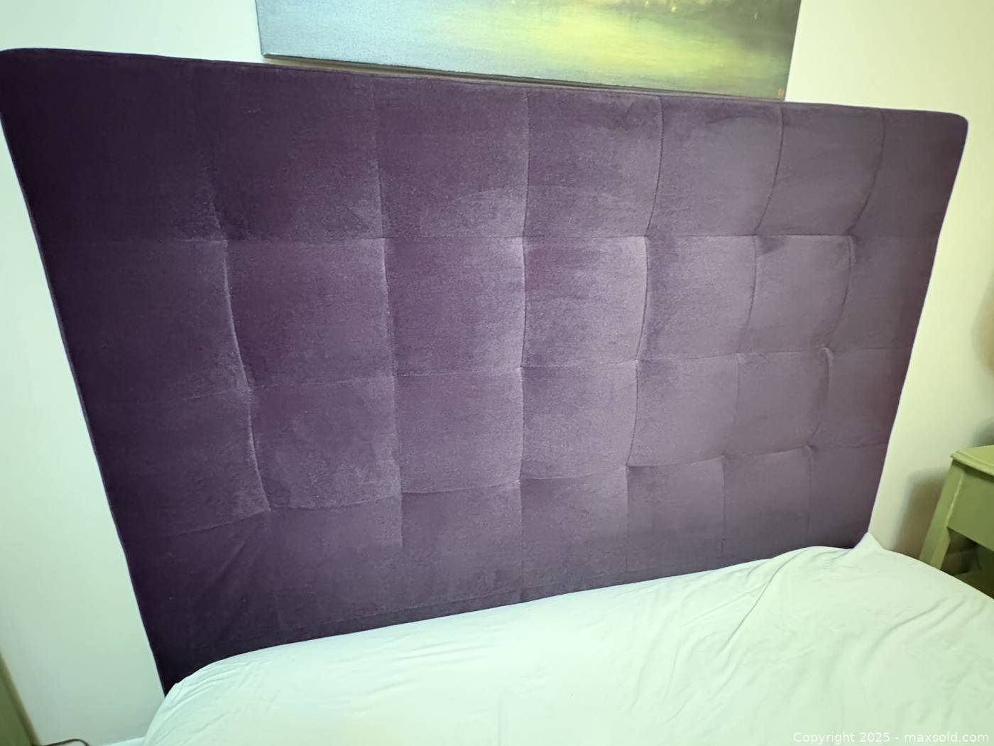 Purple Velvet Queen Headboard | Maxsold