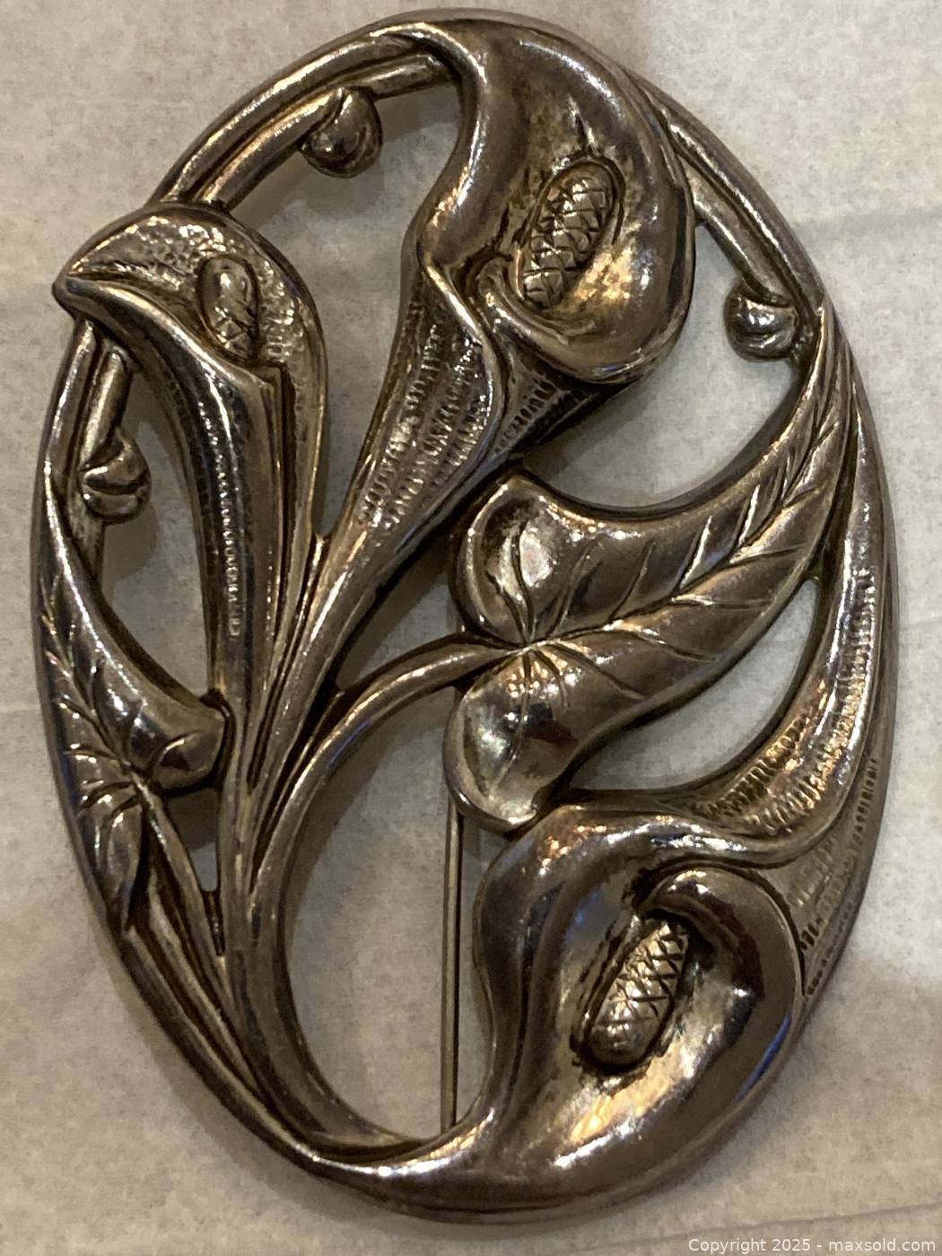 1930s Birks Sterling Silver Floral Brooch | Maxsold