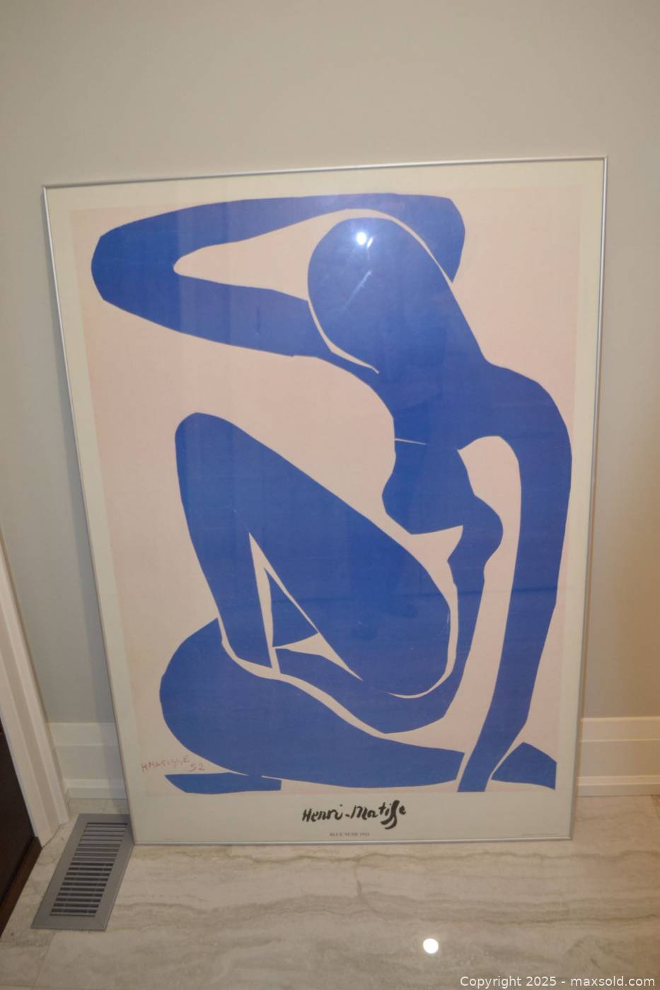 Henri Matisse framed "Blue Nude II" print 35.5 x 50.75 in | Maxsold