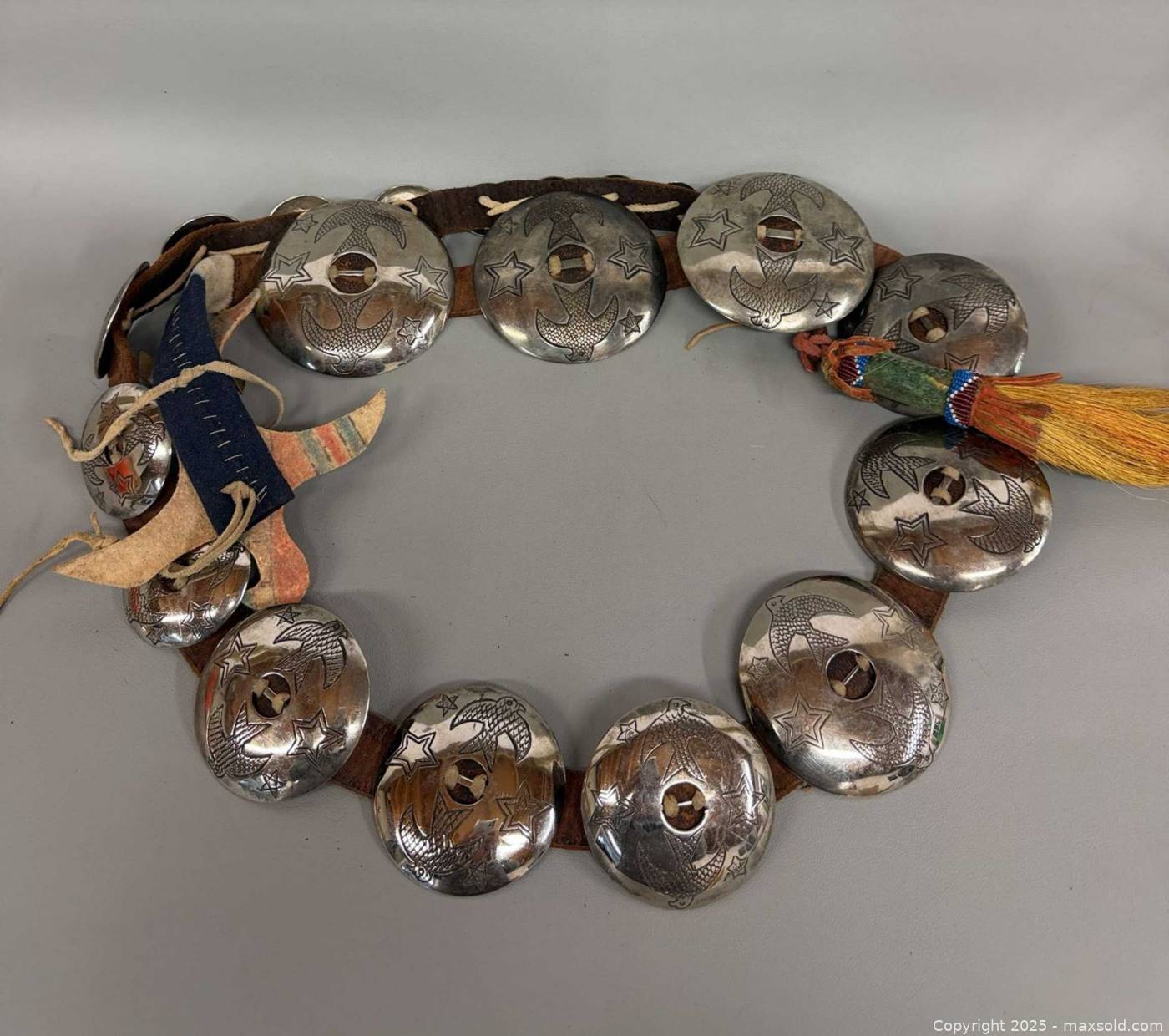 Ghost Dance Thunderbird concho belt | Maxsold