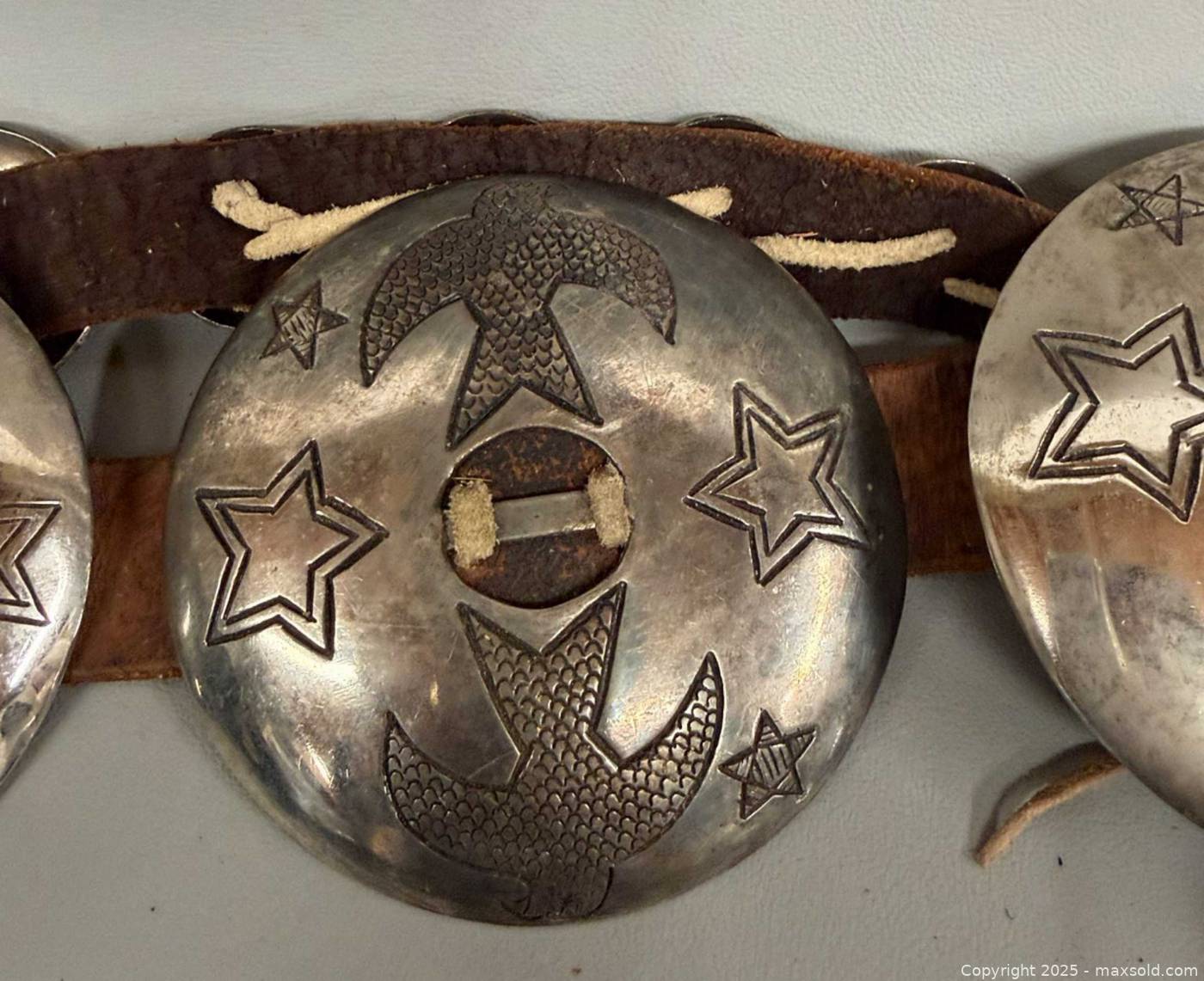 Ghost Dance Thunderbird concho belt | Maxsold