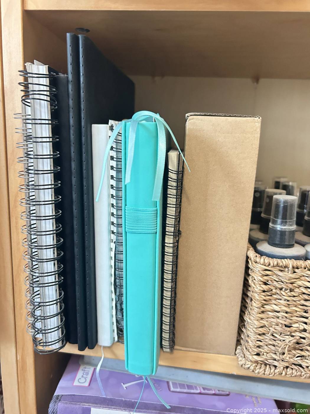 Mixed craft supplies and storage lot | Maxsold