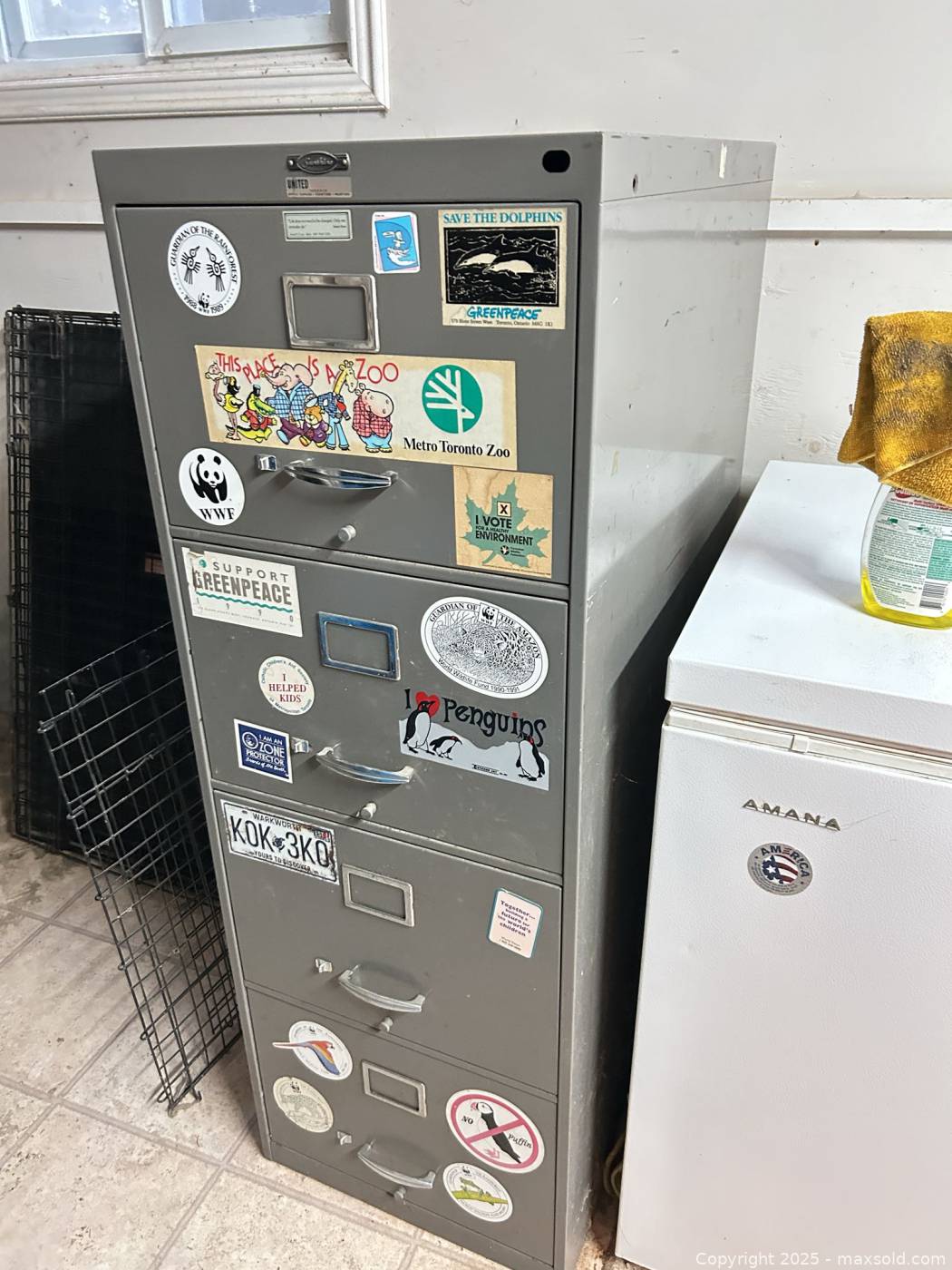 Vertical 4-Drawer Metal Filing Cabinet Gray | Maxsold