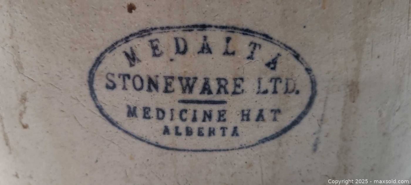 Antique Medalta Stoneware Crock with Lid | Maxsold