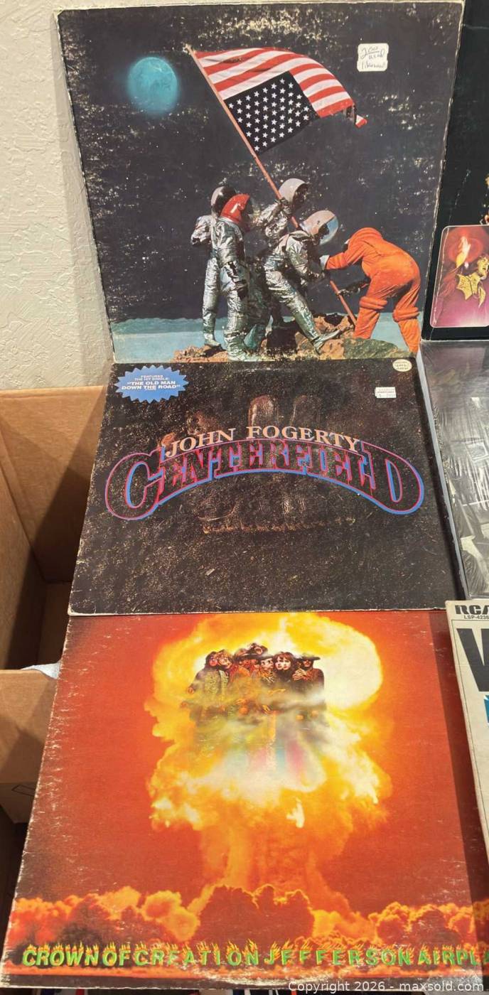12 vintage classic-rock vinyl LP records | Maxsold