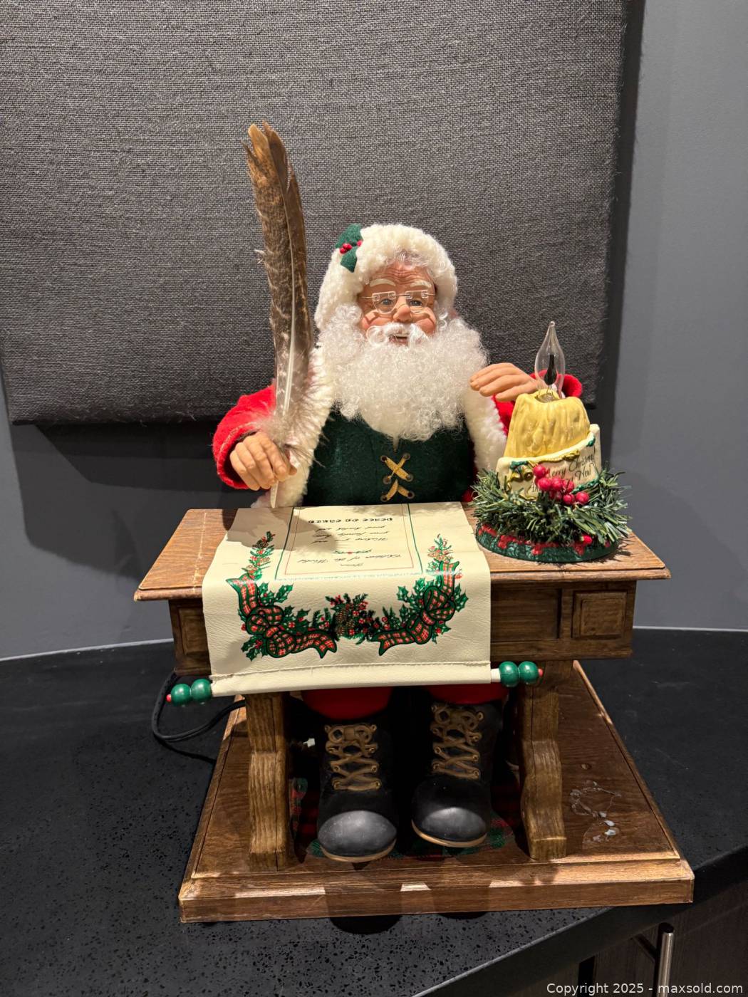 Animated Santa Writing at Desk Decoration | Maxsold