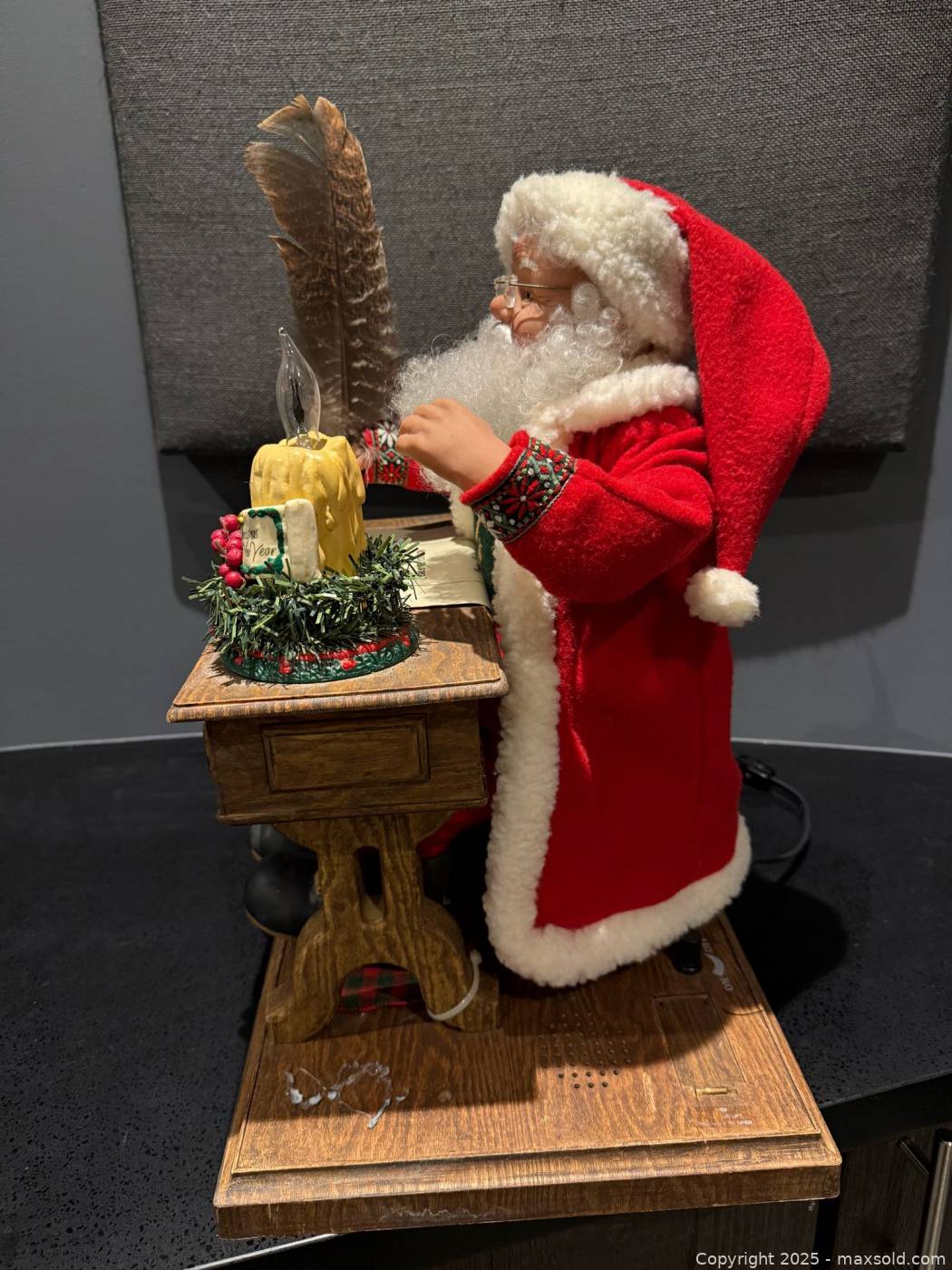 Animated Santa Writing at Desk Decoration | Maxsold