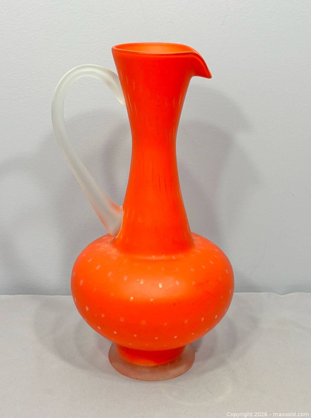 Vintage Stelvia Opalina Fiorentina Glass Pitcher | Maxsold