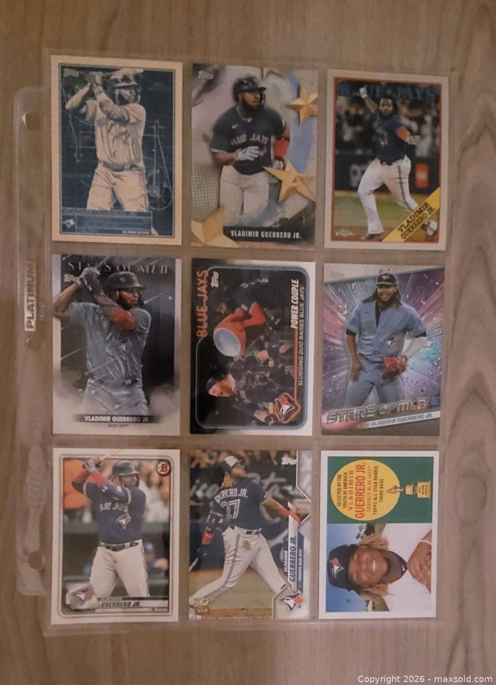 Vladimir Guerrero Jr. 9 baseball trading cards | Maxsold