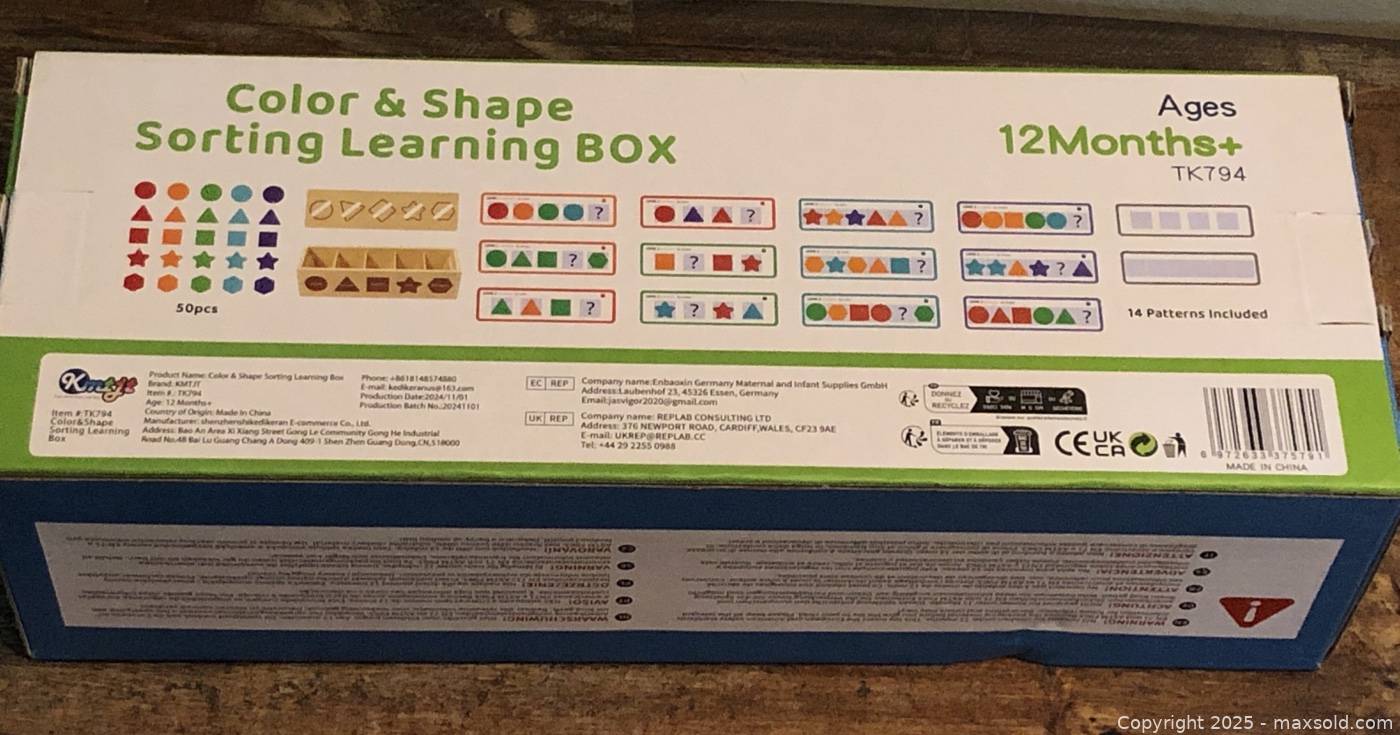 Kmtjt Color & Shape Sorting Learning Box | Maxsold
