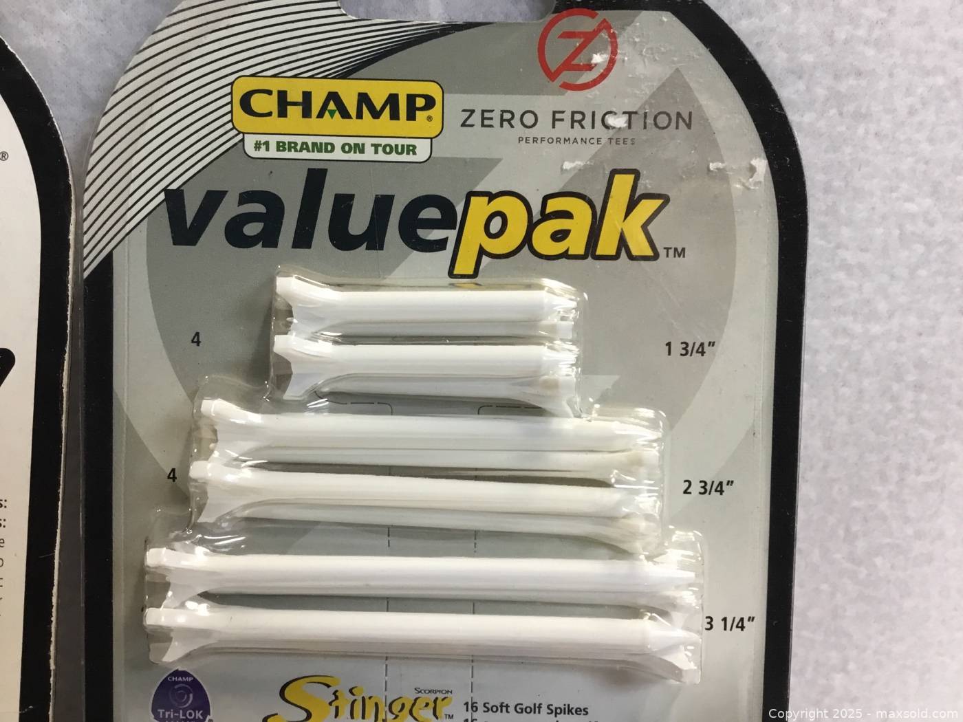 Champ ValuePak Golf Tees & Spikes 2 Packs | Maxsold
