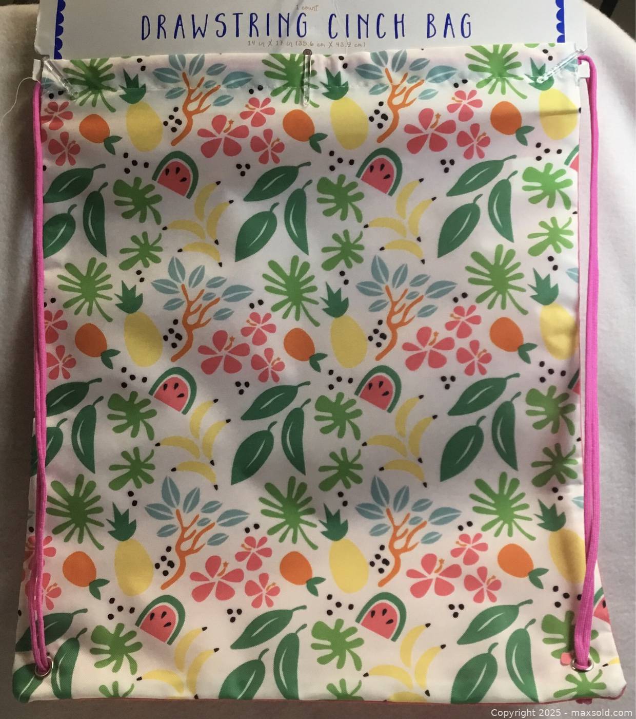Set of three 14x17 drawstring cinch bags | Maxsold