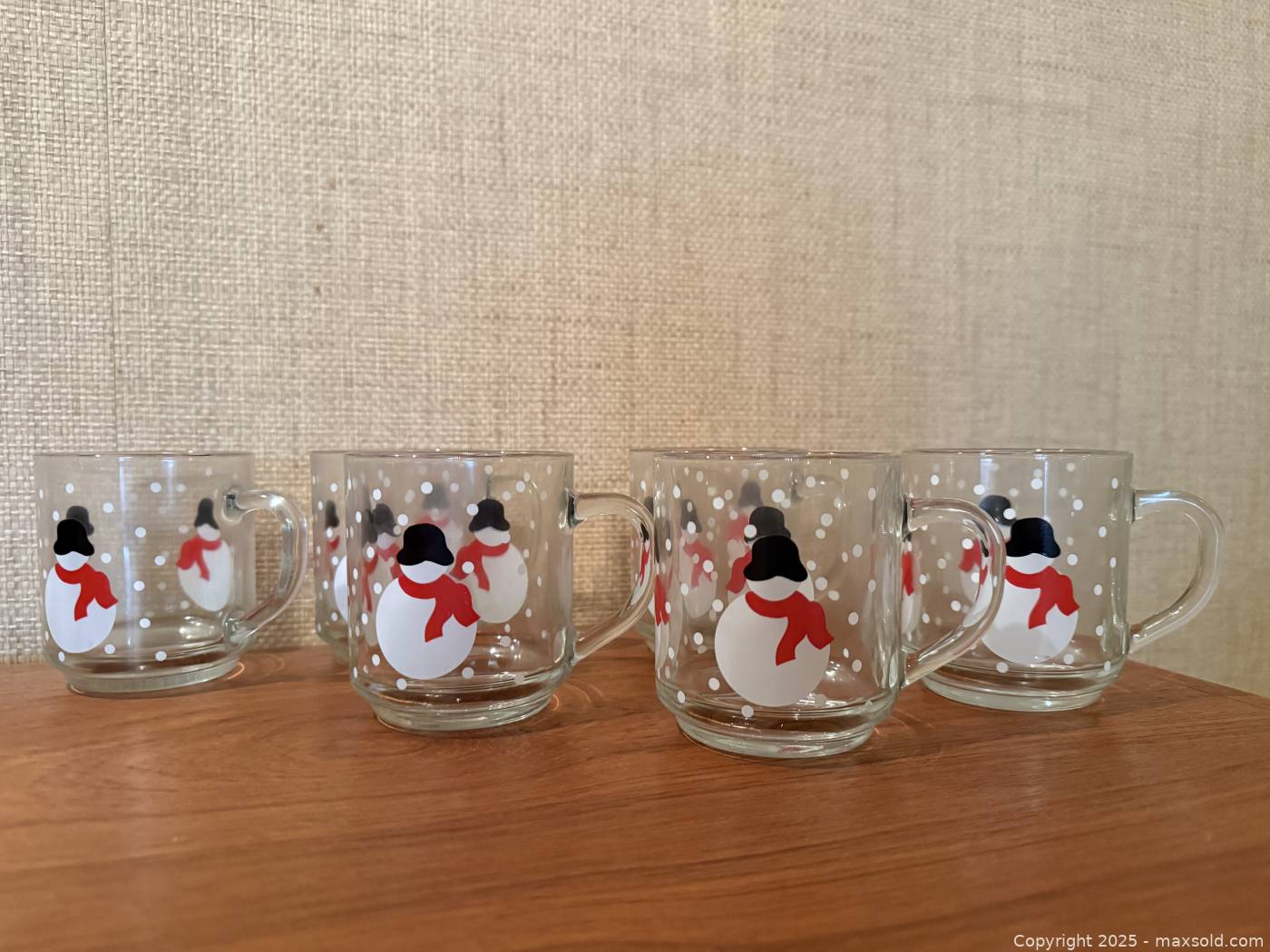 Luminarc Snowman Glass Mugs, Set of 6 | Maxsold