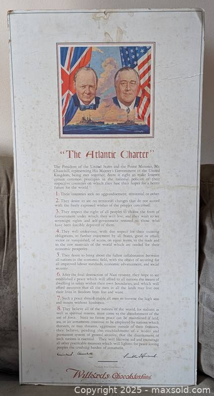 Atlantic Charter cardboard poster | Maxsold
