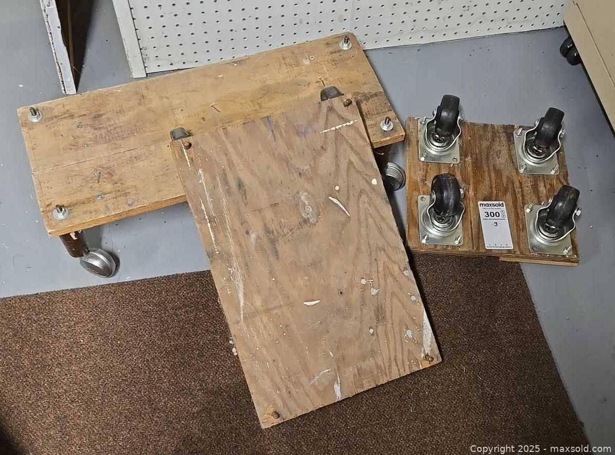 Wooden Platform Dollies With Swivel Casters | Maxsold