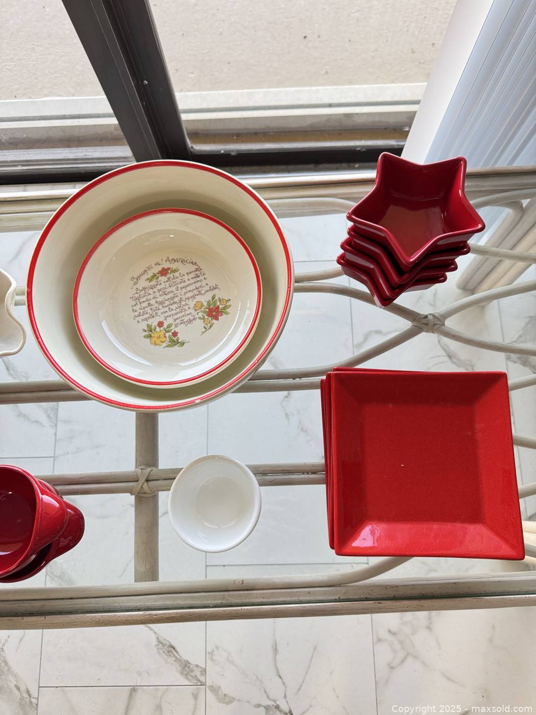 Ceramic serving bowls and server, 14pcs | Maxsold