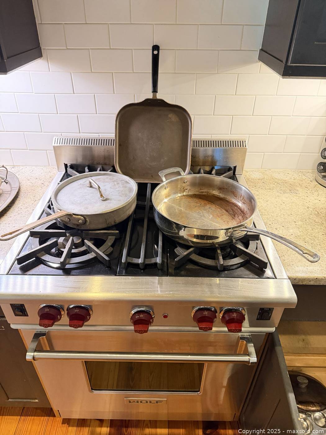 3-Piece Pan Set With Lid Frying Sauté Grill | Maxsold