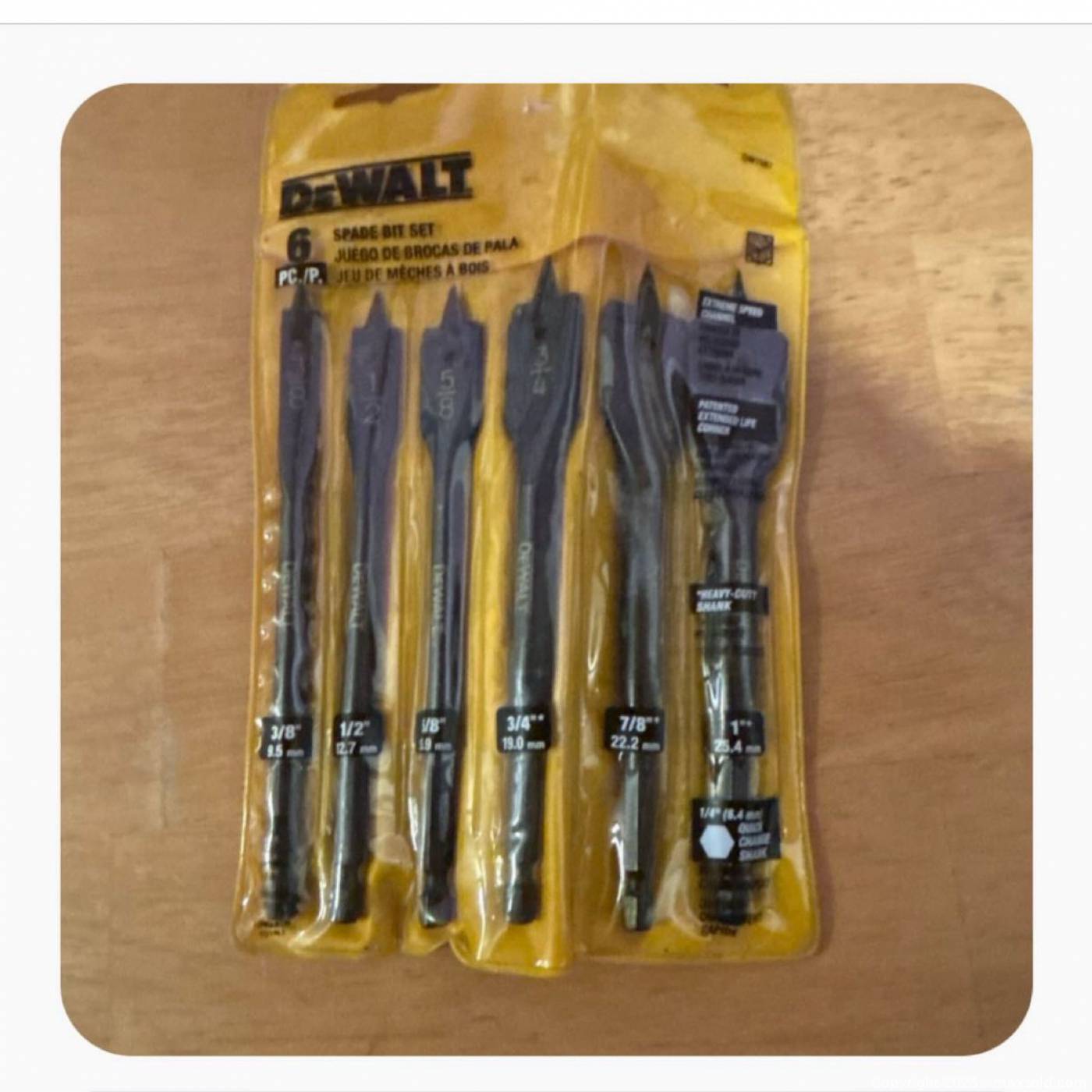 DeWalt DW1587 6-Piece Spade Bit Set | Maxsold