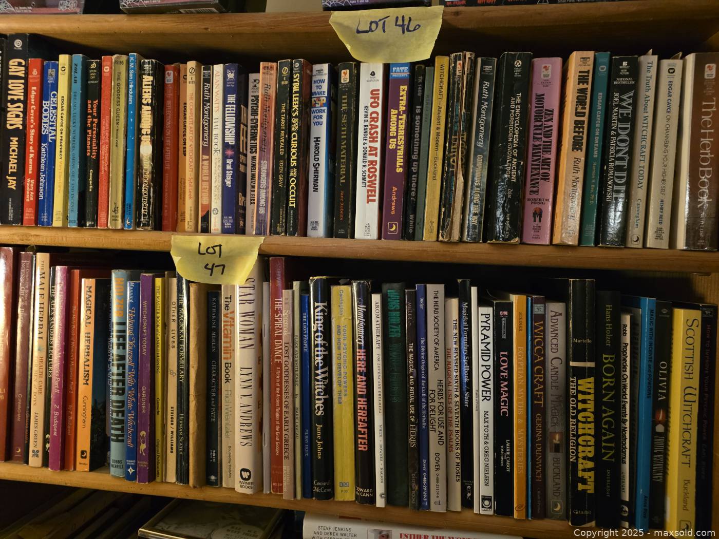 ~70–90 paperback books occult & fiction | Maxsold