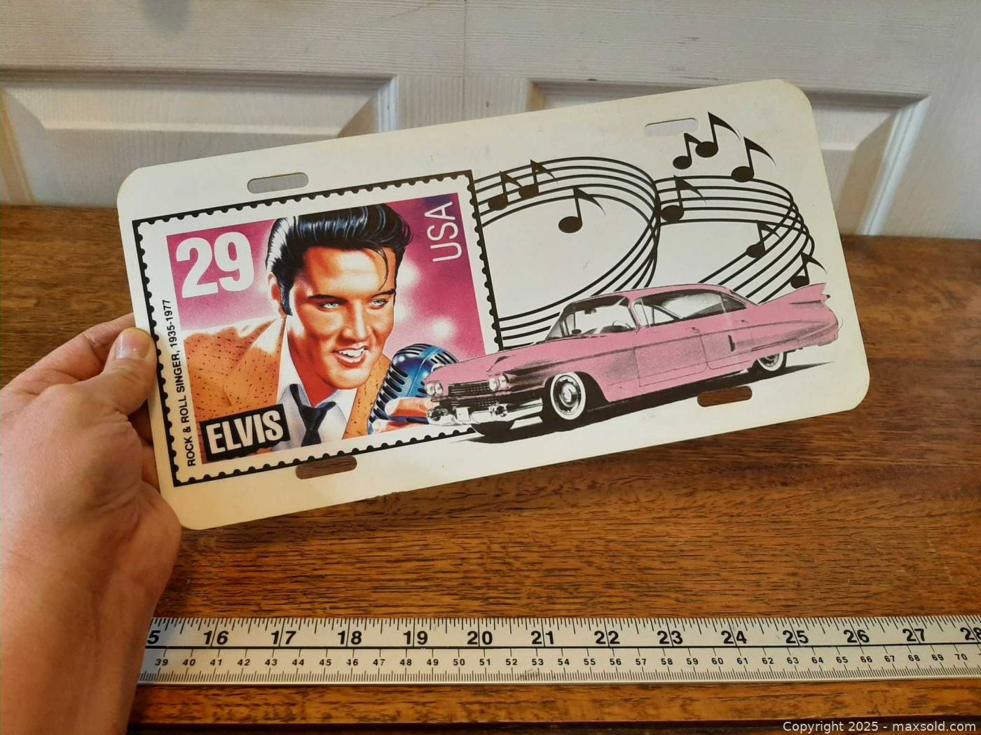 Decorative 29¢ Elvis Presley stamp souvenir license plate | Maxsold