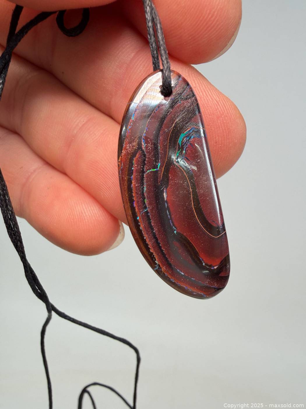 Genuine Australian opal-rich stone necklace | Maxsold