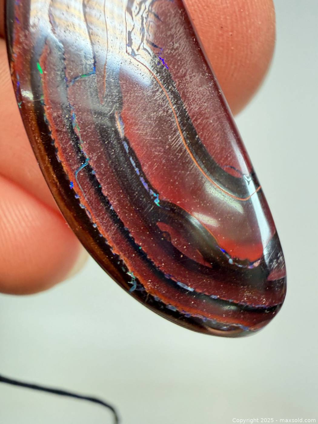 Genuine Australian opal-rich stone necklace | Maxsold