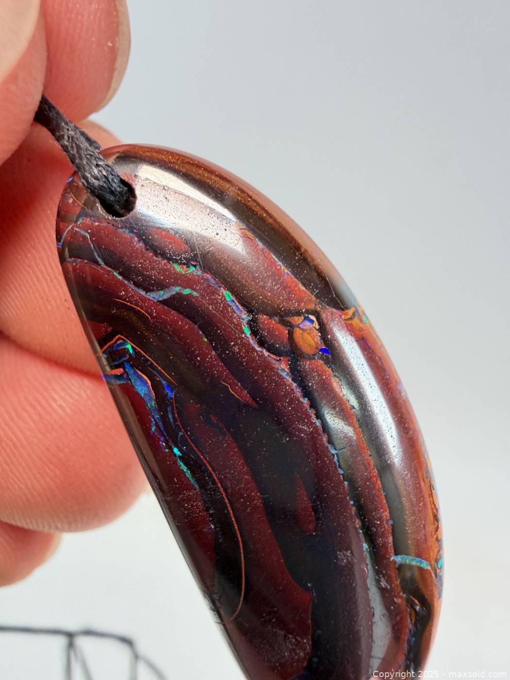 Genuine Australian opal-rich stone necklace | Maxsold