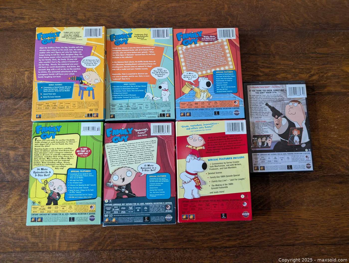 Family Guy DVD Volumes 1-6 and Blue Harvest | Maxsold
