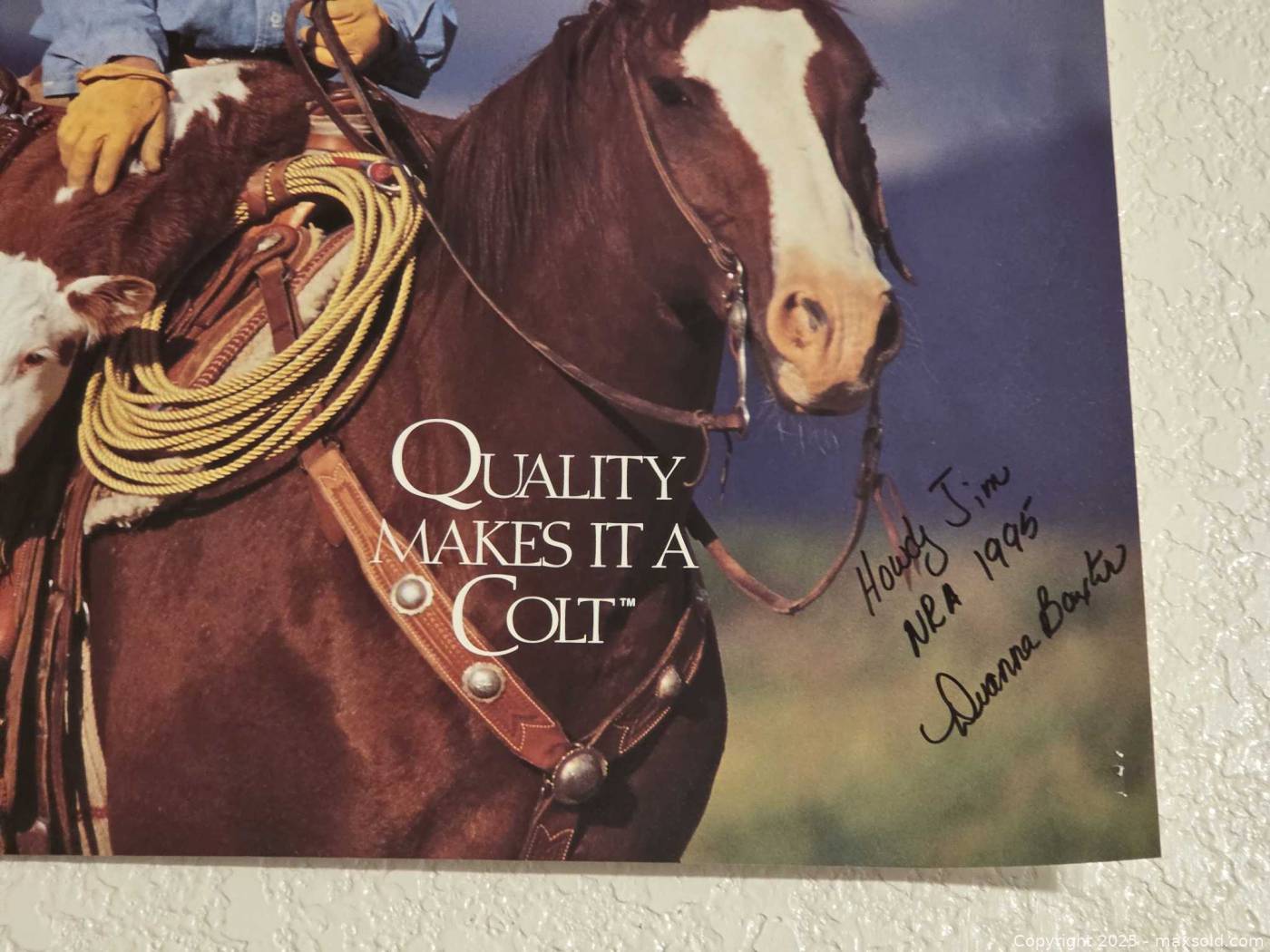 Signed Colt Firearms poster | Maxsold