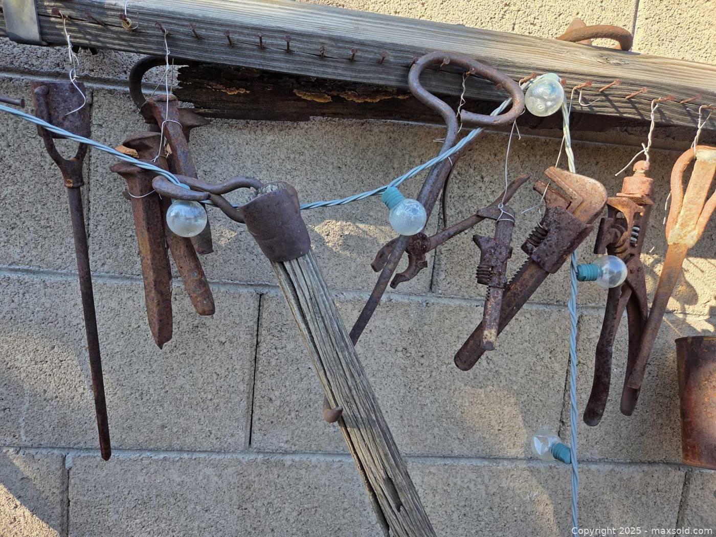 Rusty antique iron hand tools lot | Maxsold