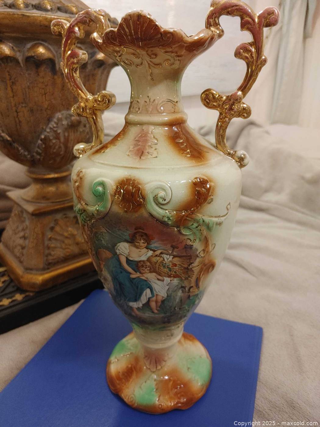 Antique Strasburg Ware vase 15" | Maxsold
