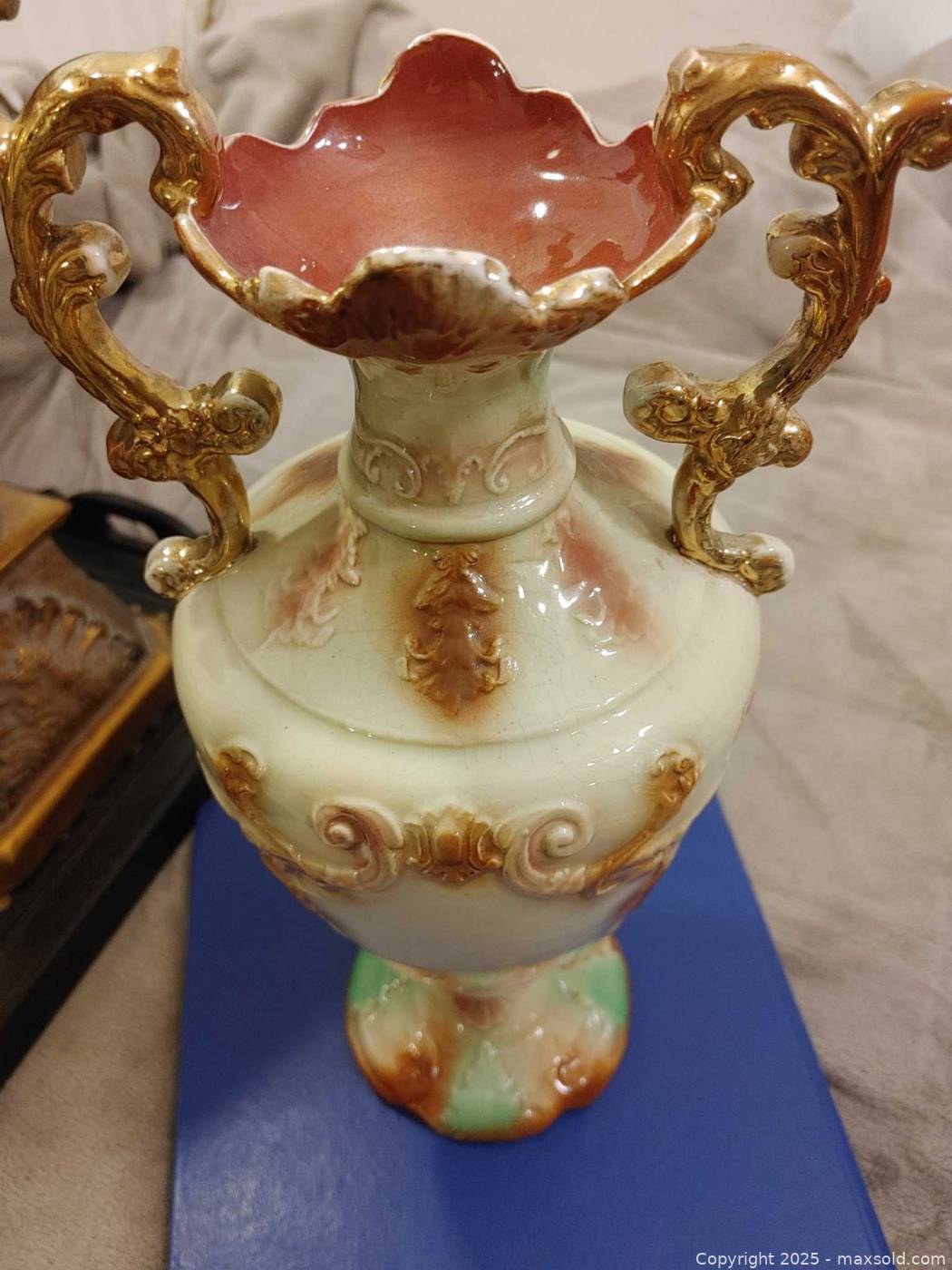 Antique Strasburg Ware vase 15" | Maxsold