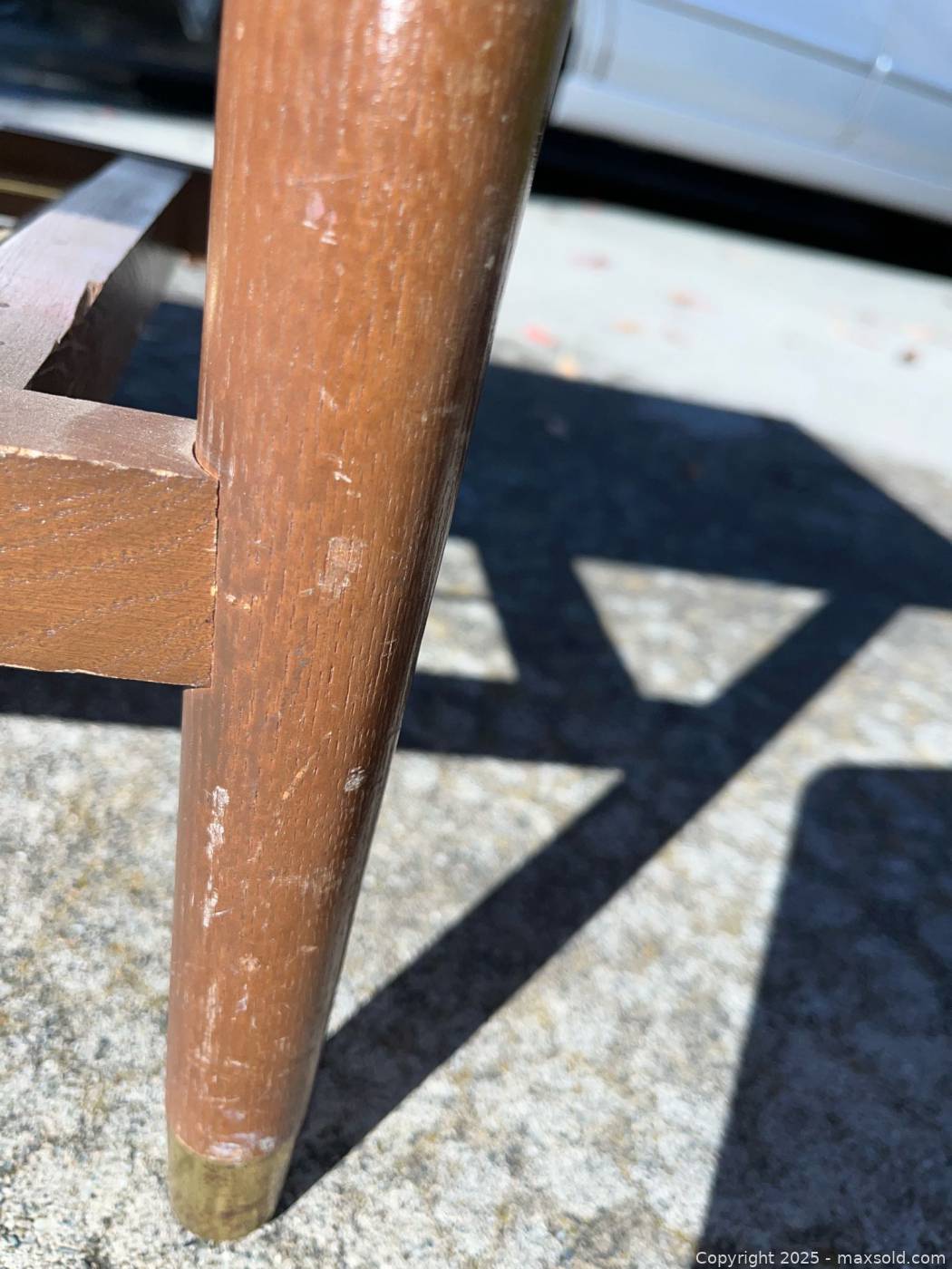 1970s coffee table with brass capped feet | Maxsold