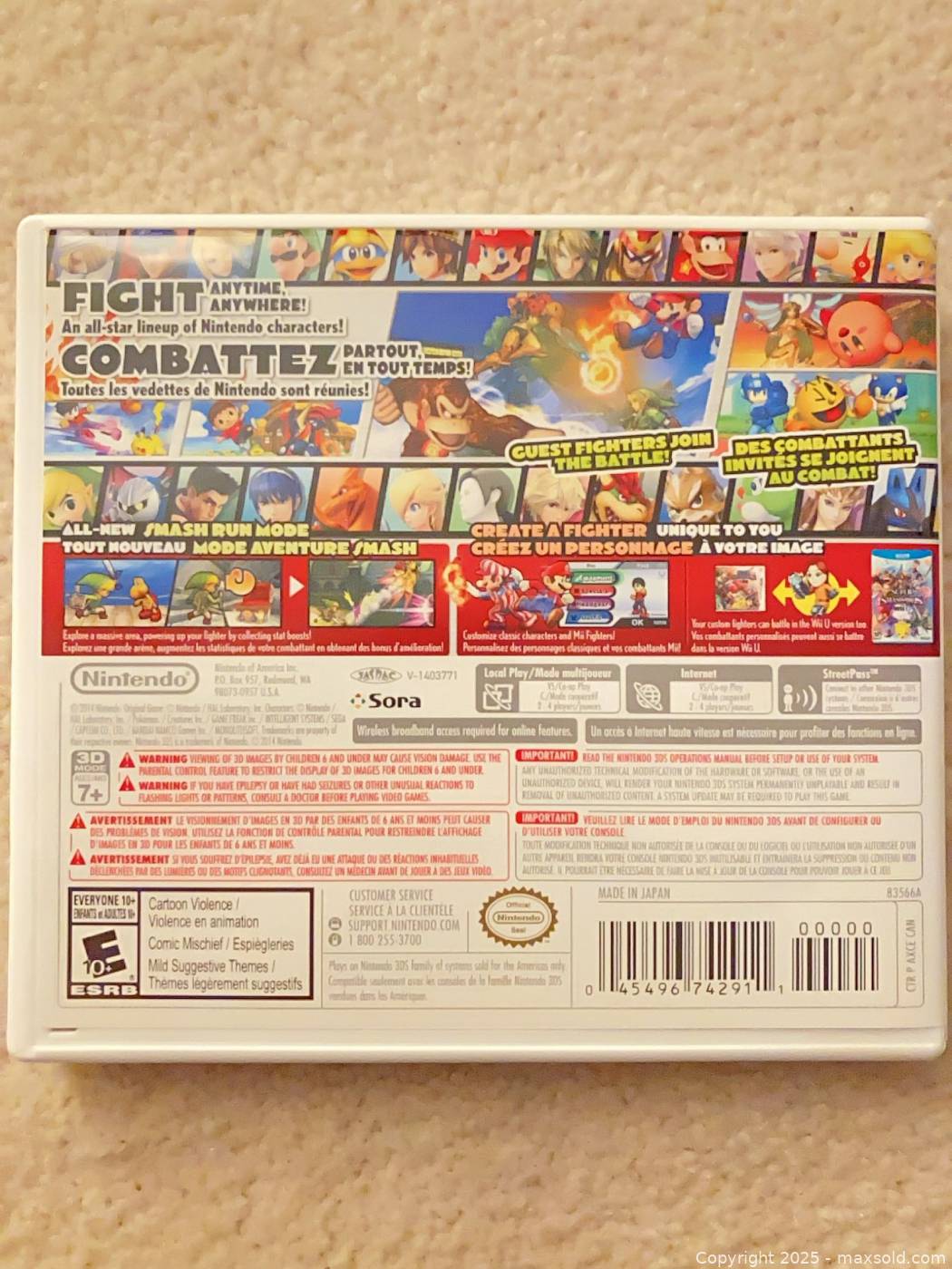 Super Smash Bros. Nintendo 3DS Game & Hardcover Strategy Guide | Maxsold