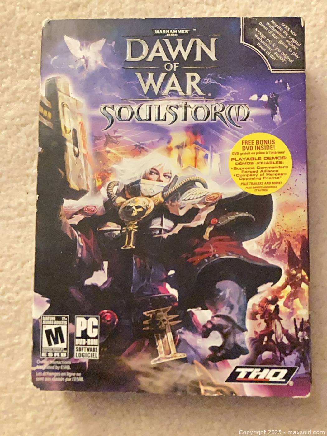 Warhammer 40k Dawn of War: Soulstorm PC game with bonus DVD | Maxsold