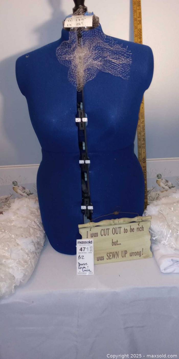 Adjustable Royal Blue Dress Form | Maxsold