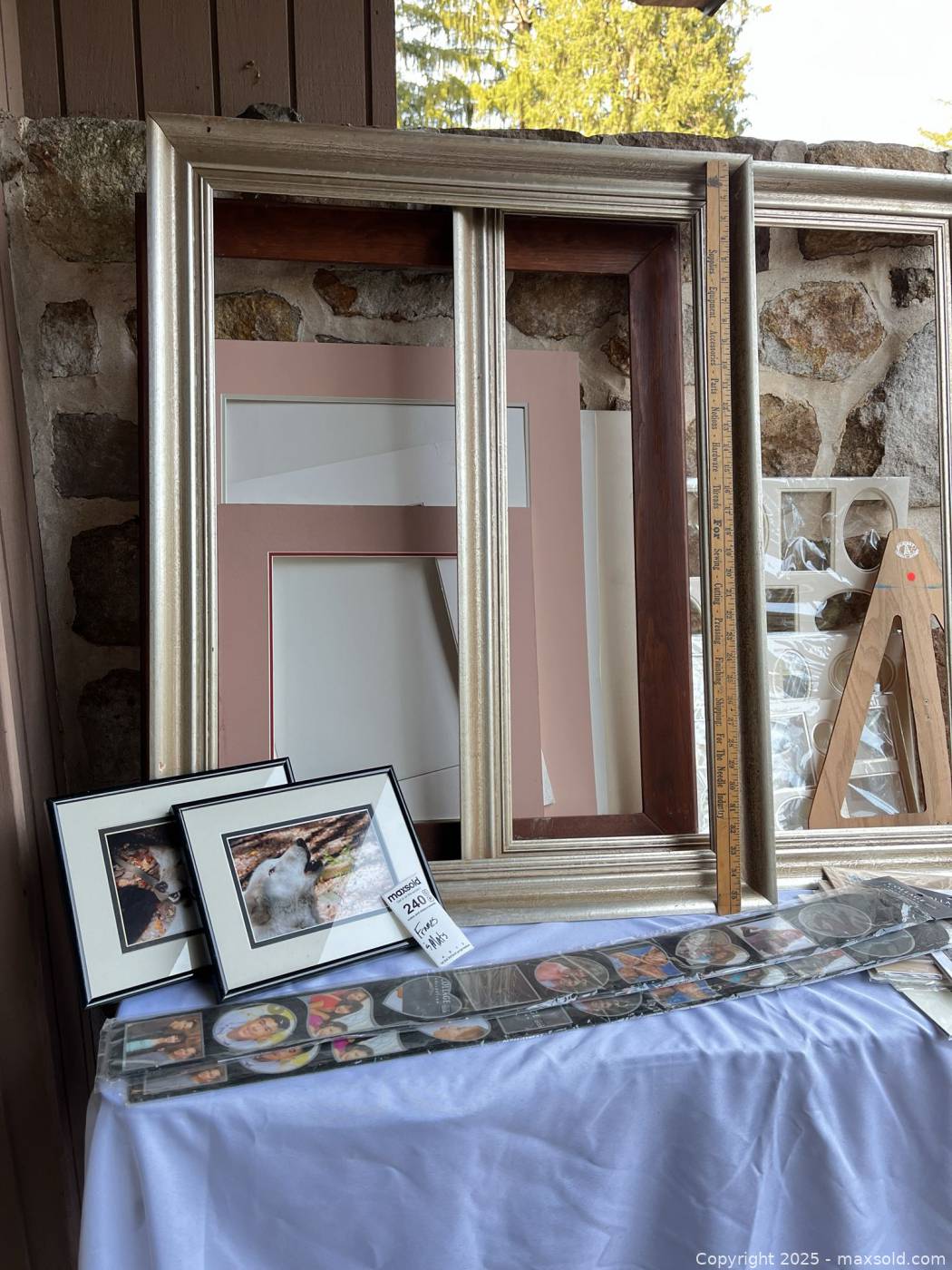 Wooden Picture Frames, Mat Boards & Easel | Maxsold