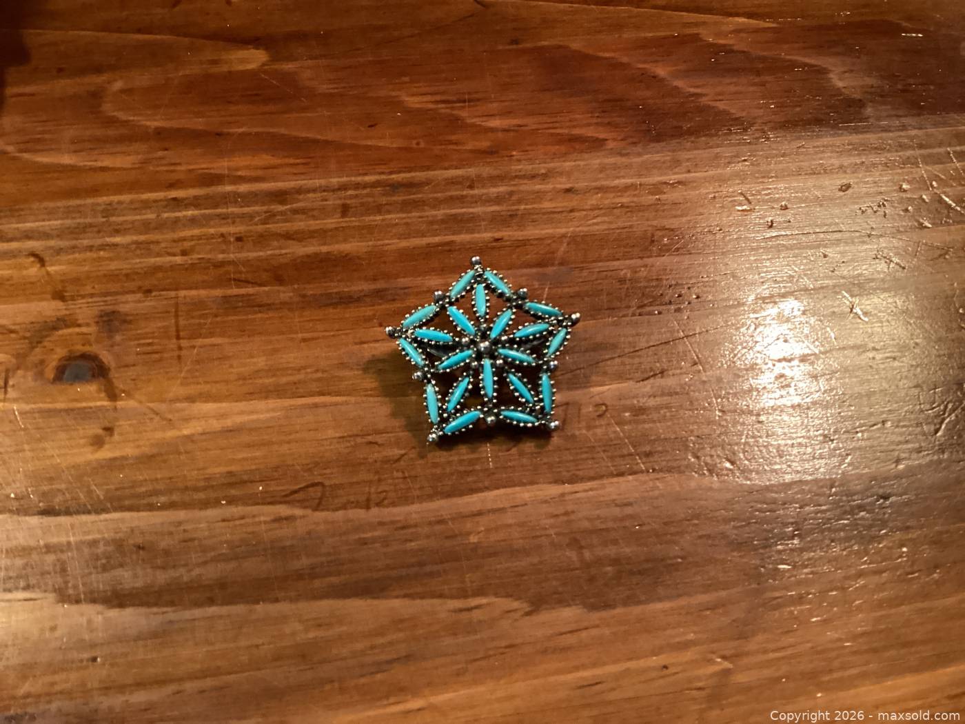 Star-Shaped Faux Turquoise Brooch | Maxsold