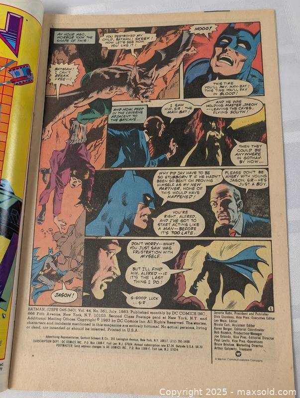 Batman #361 comic book, 1983 | Maxsold