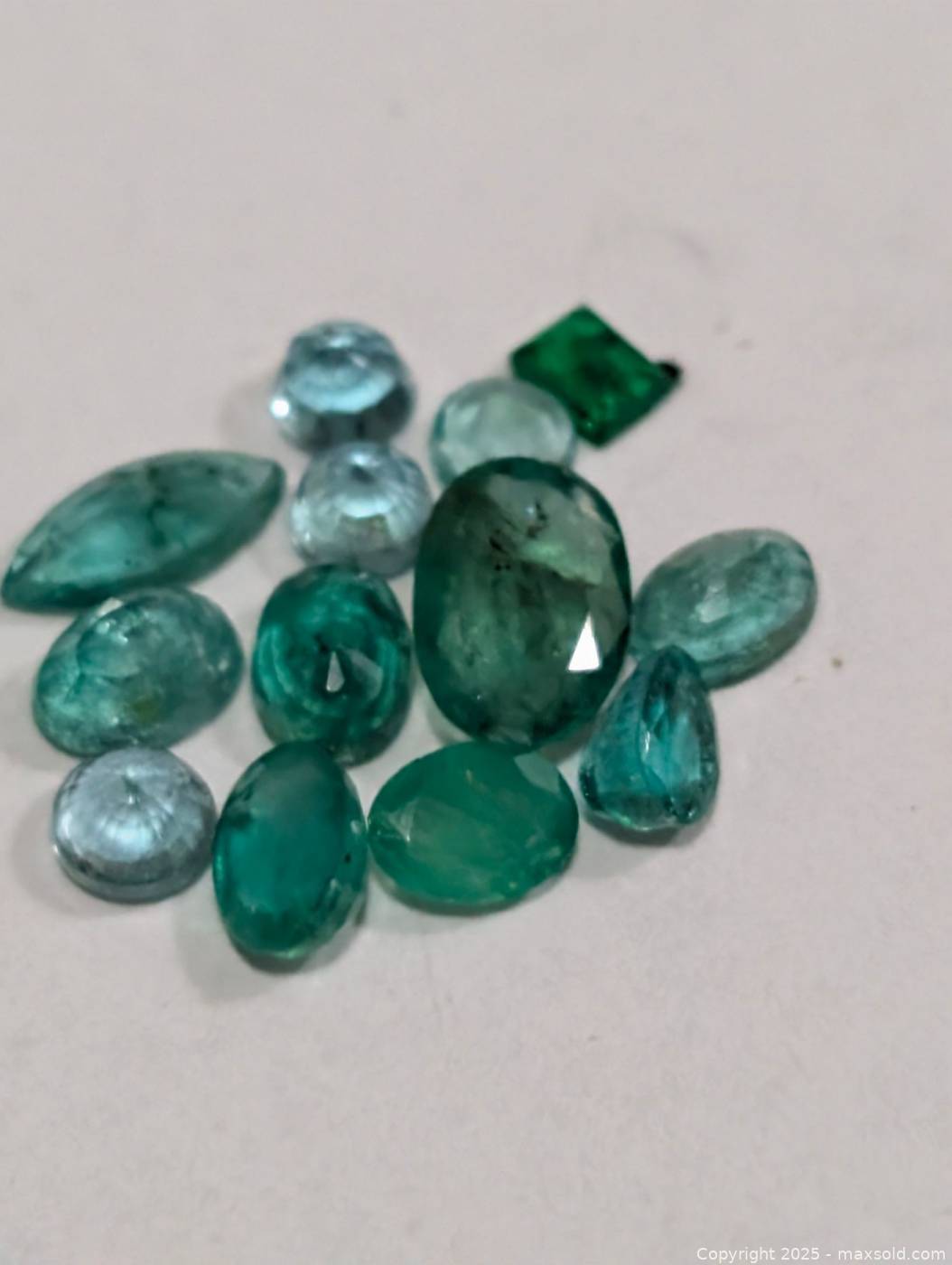 Loose Faceted Emerald Gemstones Approx 2ct | Maxsold