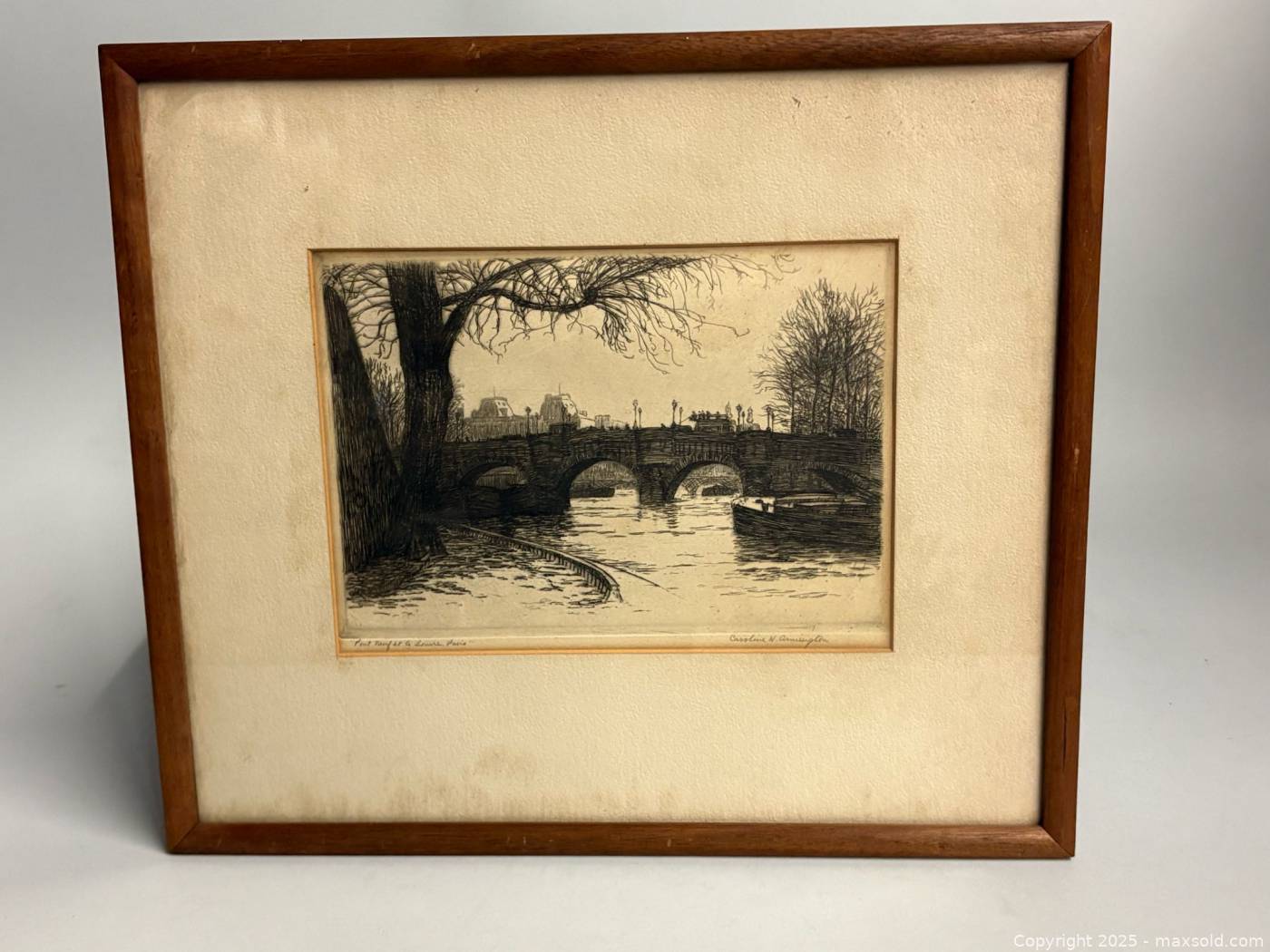 Two framed signed etchings | Maxsold