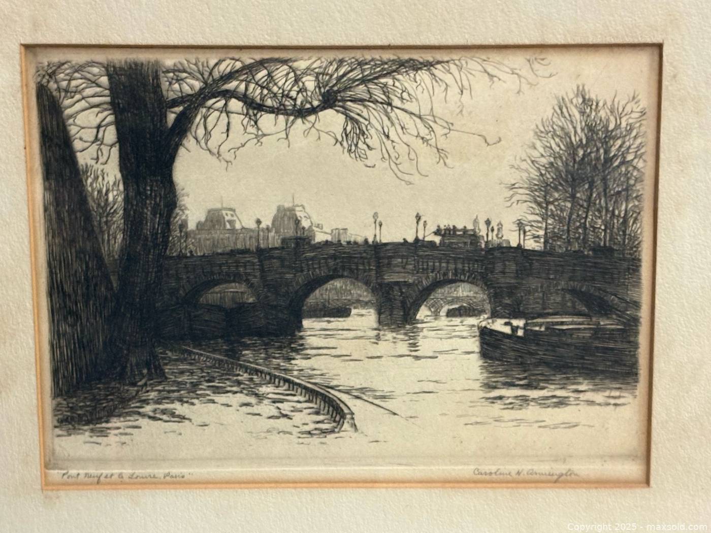 Two framed signed etchings | Maxsold