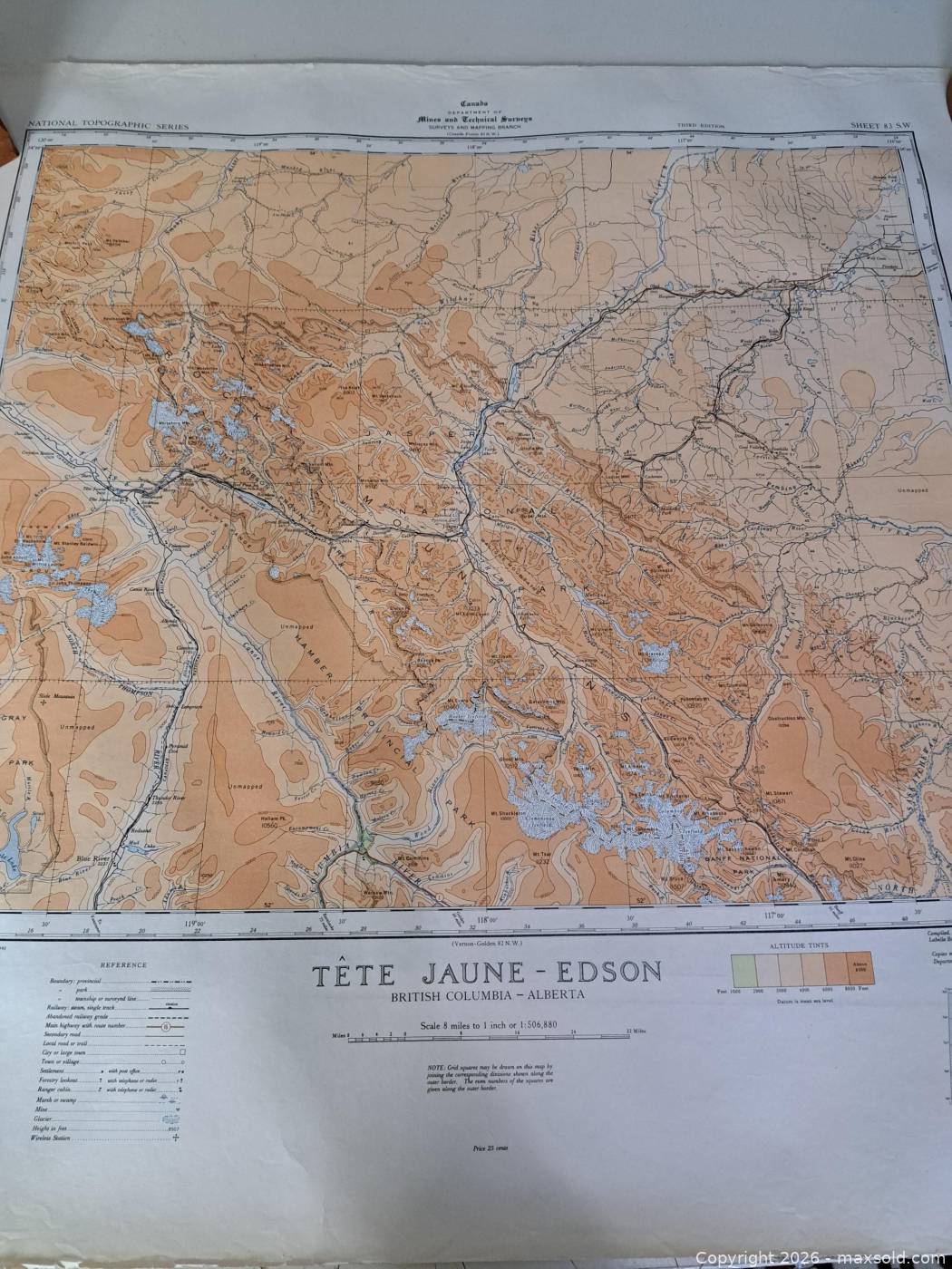 British Columbia & Alberta topographic map sheets | Maxsold