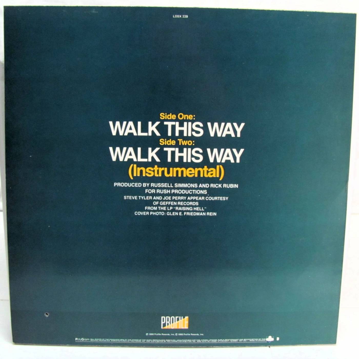 Run D.M.C. 1986 12" single Walk This Way | Maxsold