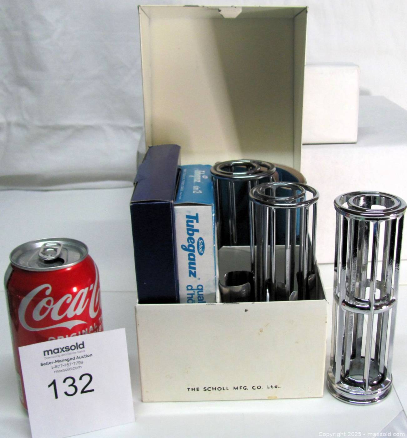 Vintage Scholl Tubegauz tubular bandage applicator set | Maxsold