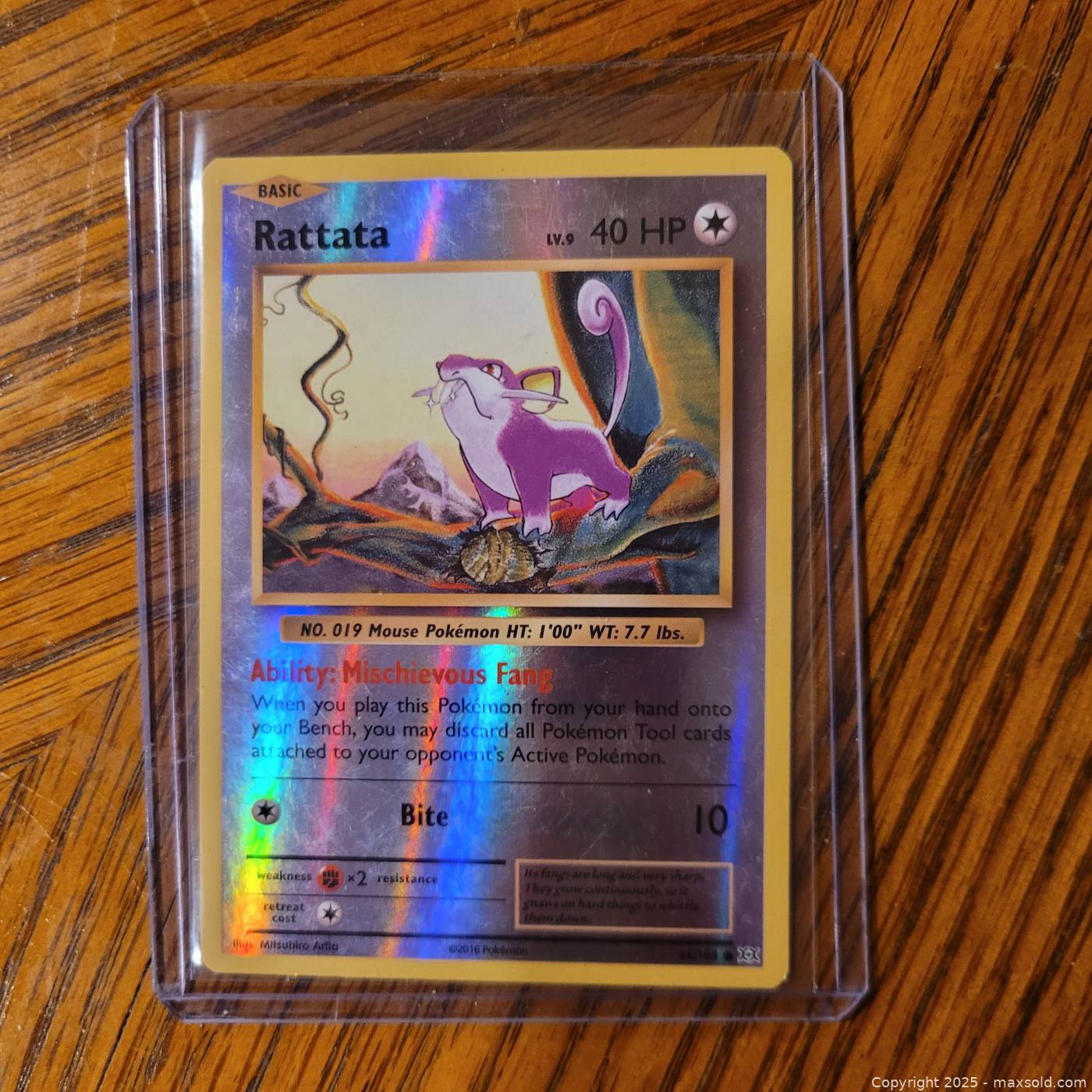 Pokémon Rattata Reverse Holo 66/108 Card | Maxsold