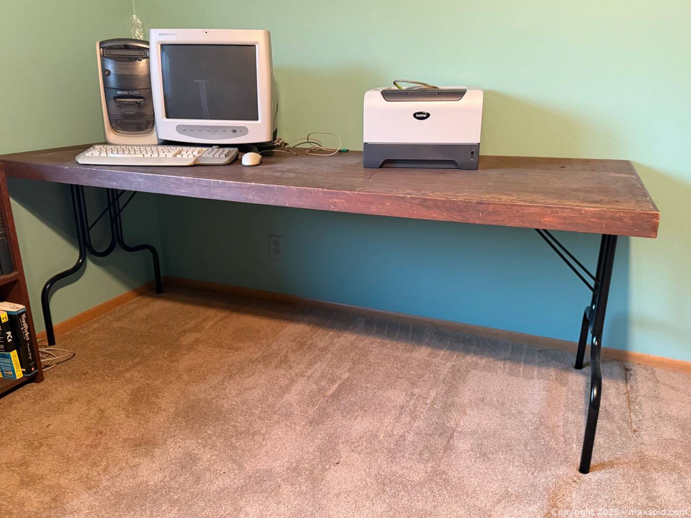 Wooden folding table desk | Maxsold