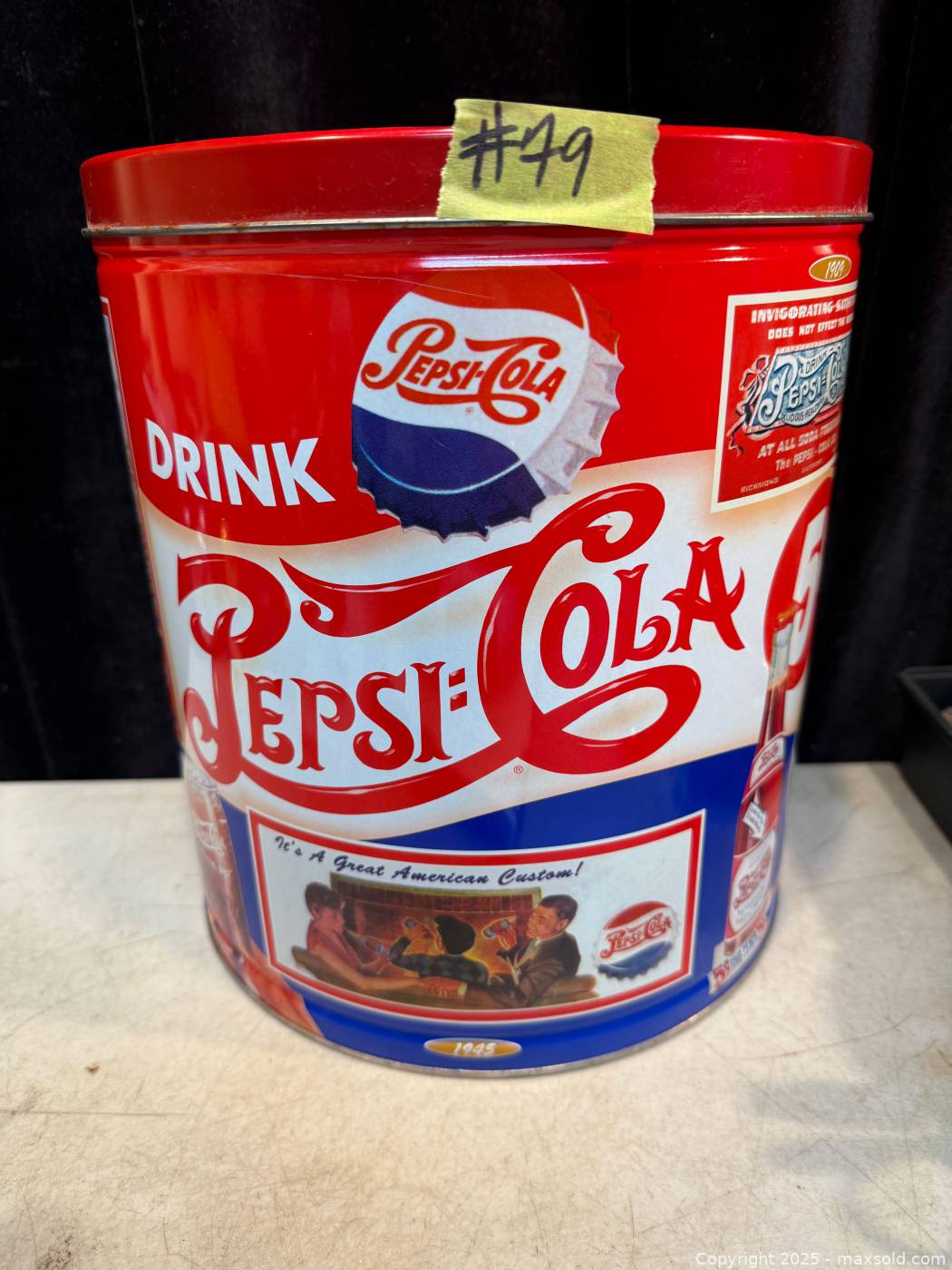 Large Vintage Pepsi-Cola Tin | Maxsold